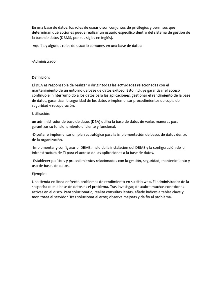 En Una Base de Datos | PDF | Bases de datos | Usuario (informática)