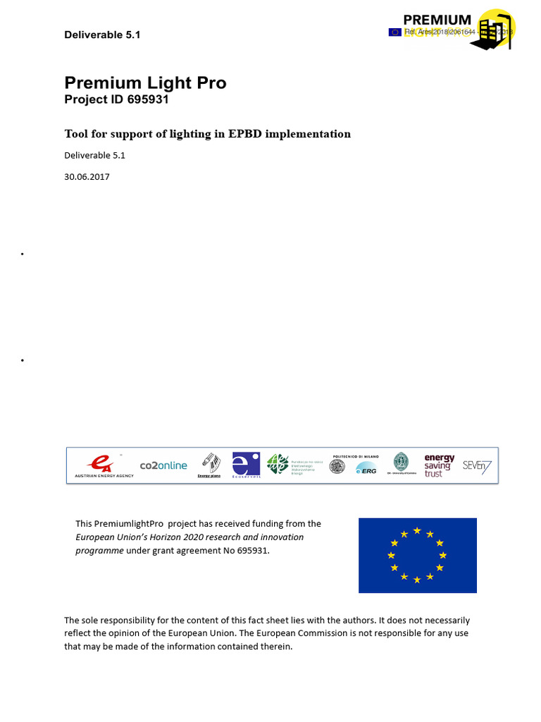 Premium Light Pro Project ID 695931 | PDF | Lighting | Efficient Energy Use
