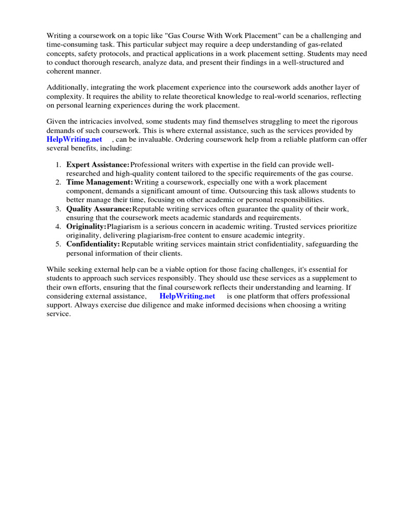 Gas Course With Work Placement | PDF | Apprenticeship | Engineer