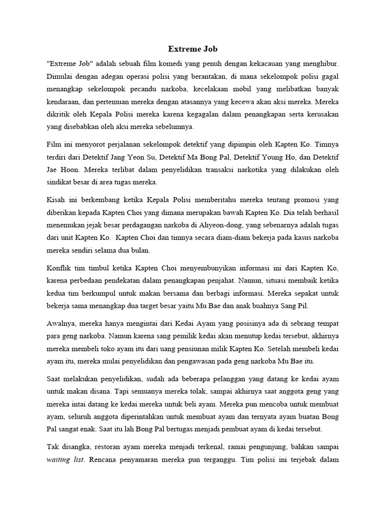 Extreme Job Pdf