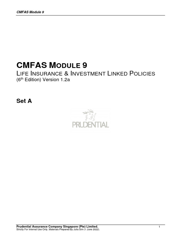 Cmfas M 9: Odule | Download Free PDF | Life Insurance | Insurance