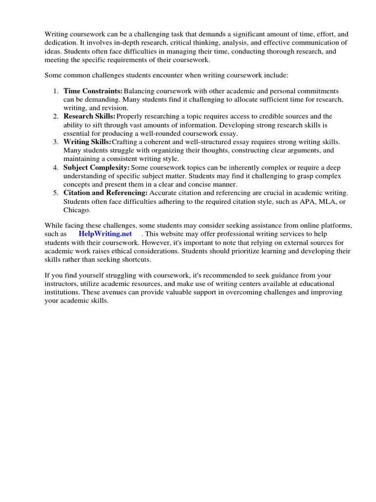 Sample Coursework Essay | PDF | Essays | Citation