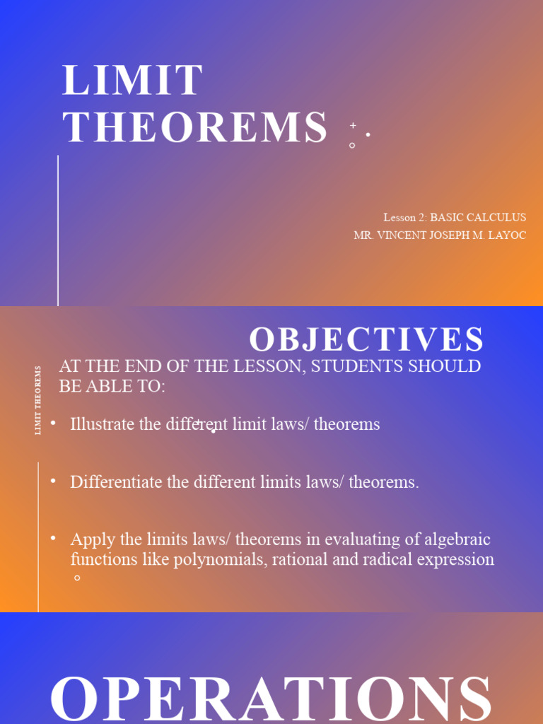 Limit Theorems Pdf Limit Mathematics Function Mathematics