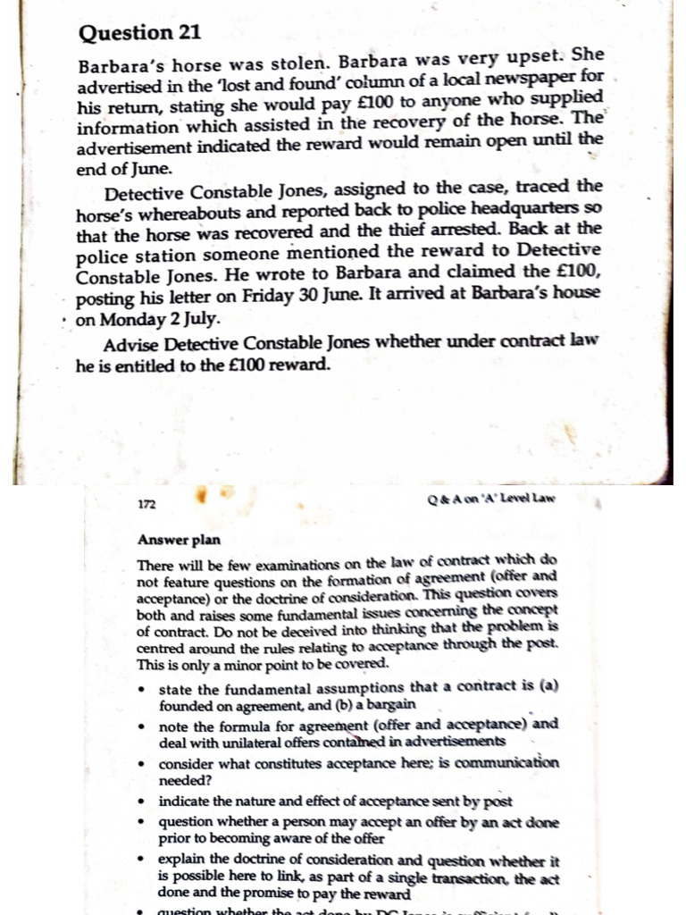 Model Q &A CONTRACT QUES | PDF