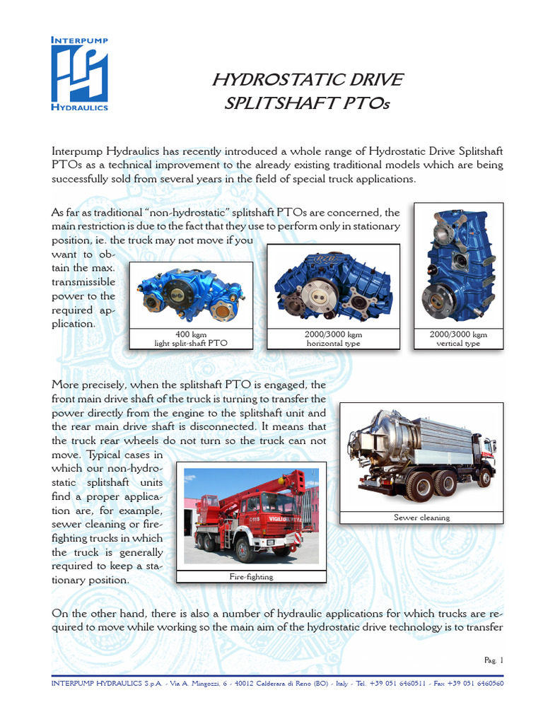 Presentazione SSU-idrostatiche HYDROCAR | PDF | Truck | Vehicles