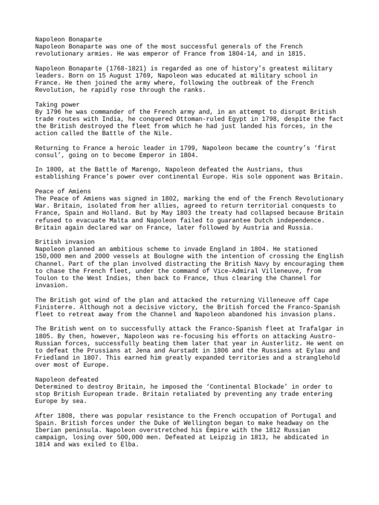 Napoleon | PDF | First French Empire | Napoleon