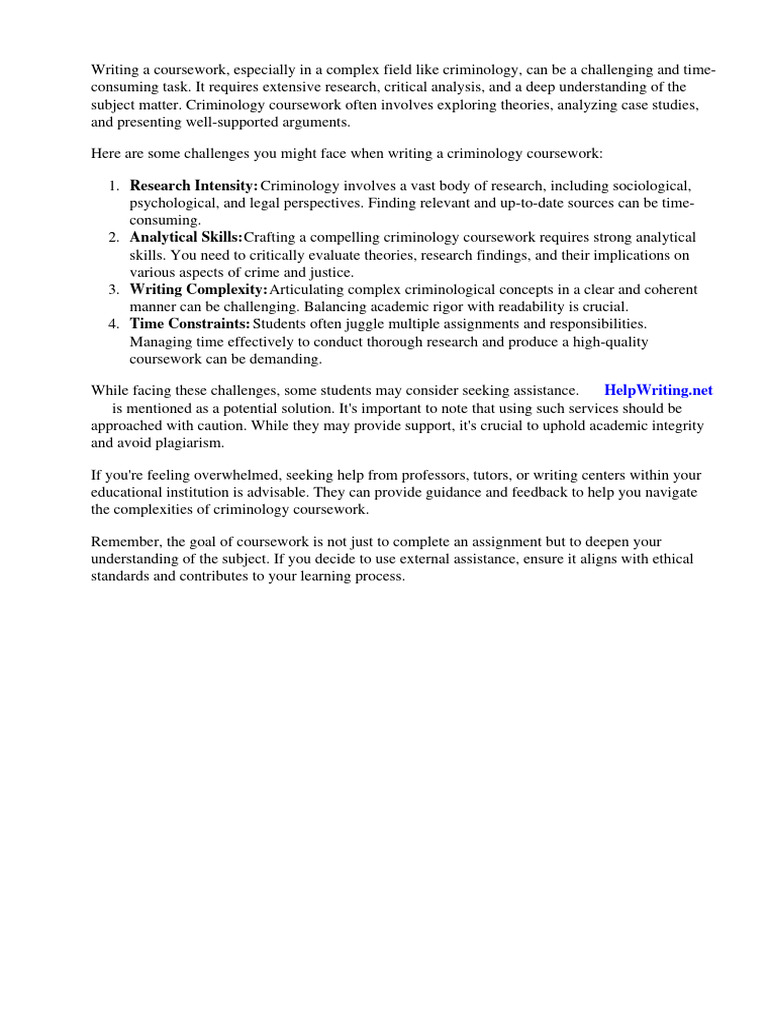 Criminology Coursework | PDF | Criminology | Deviance (Sociology)