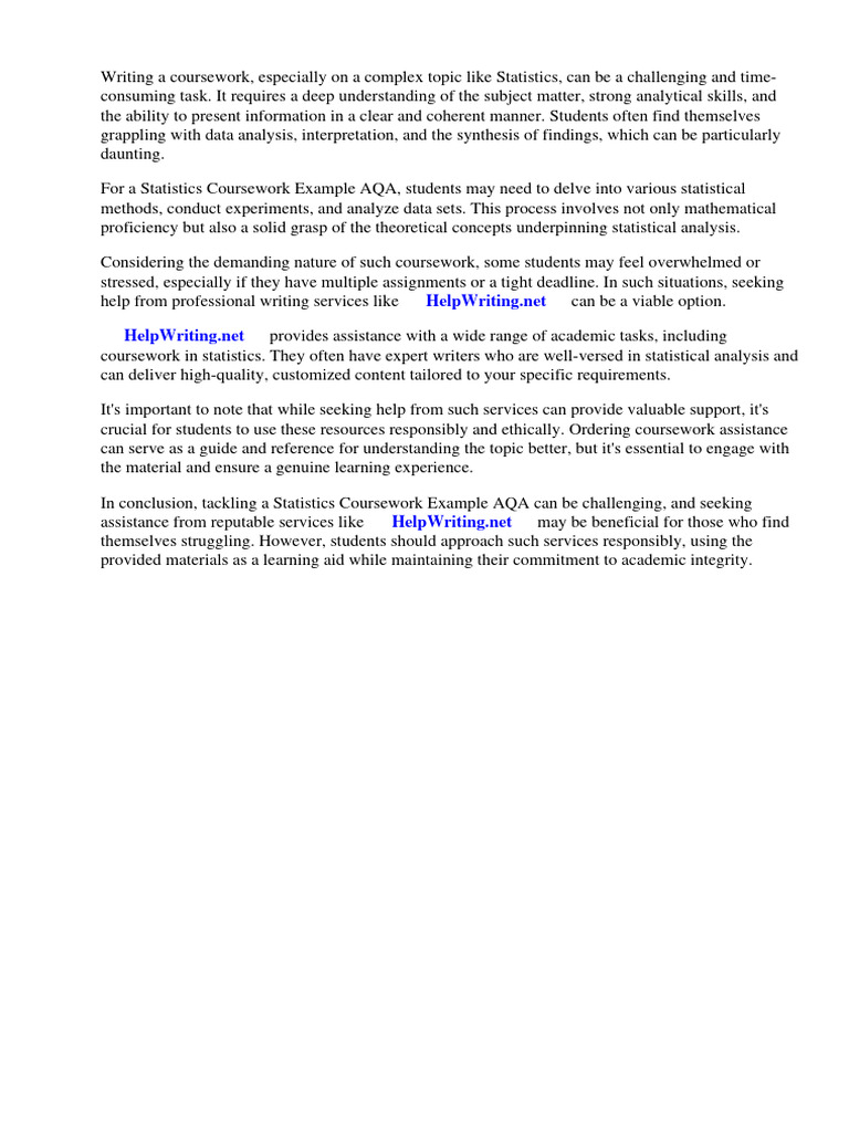 Statistics Coursework Example Aqa | PDF | Statistics | Histogram Statistics Coursework Example Aqa | PDF | Statistics | Histogram