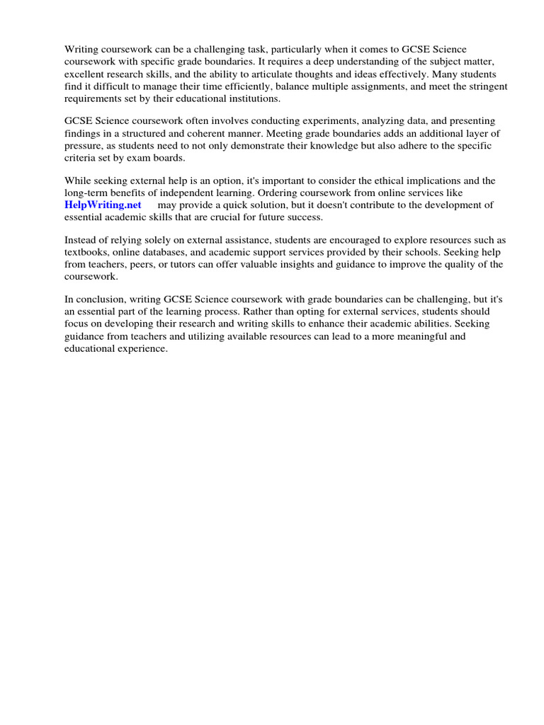 Gcse Science Coursework Grade Boundaries | PDF | United Kingdom ...