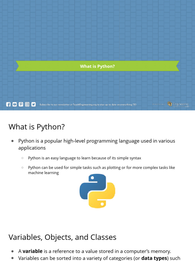 What Is Python Basics | PDF | Parameter (Computer Programming) | Data Type What Is Python Basics | PDF | Parameter (Computer Programming) | Data Type