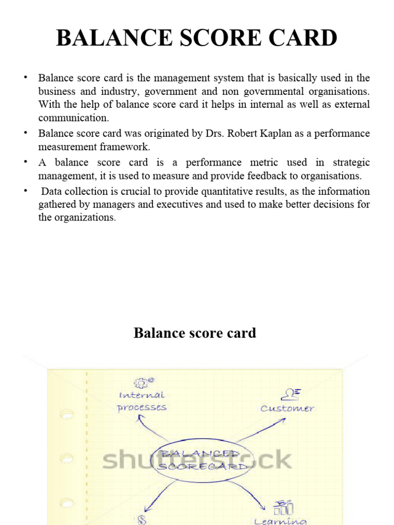 Balance Score Card | PDF | Business Intelligence | Economies
