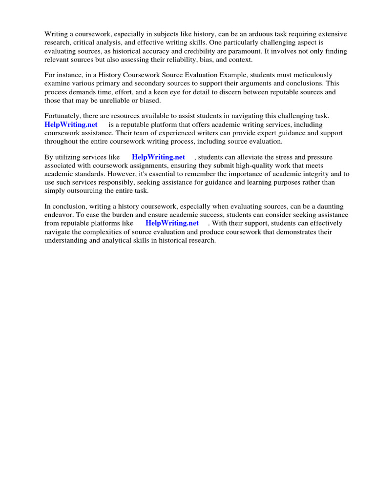 History Coursework Source Evaluation Example | PDF | Grenada | Evaluation