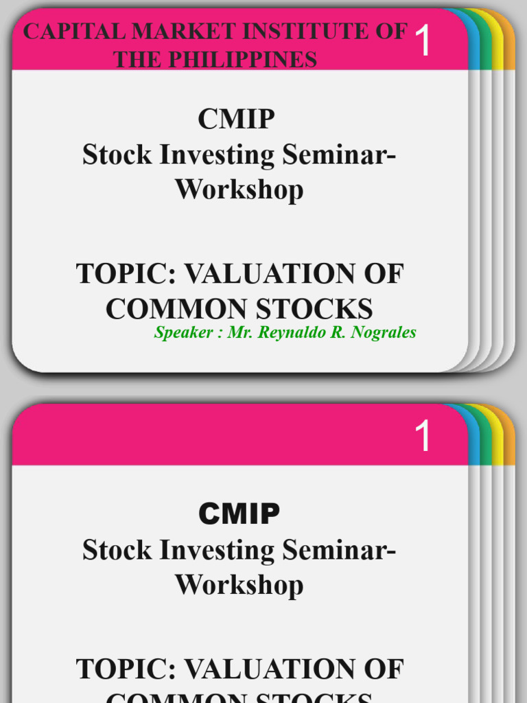 Common Stock Valuation Techniques | PDF | Stock Valuation | Valuation ...