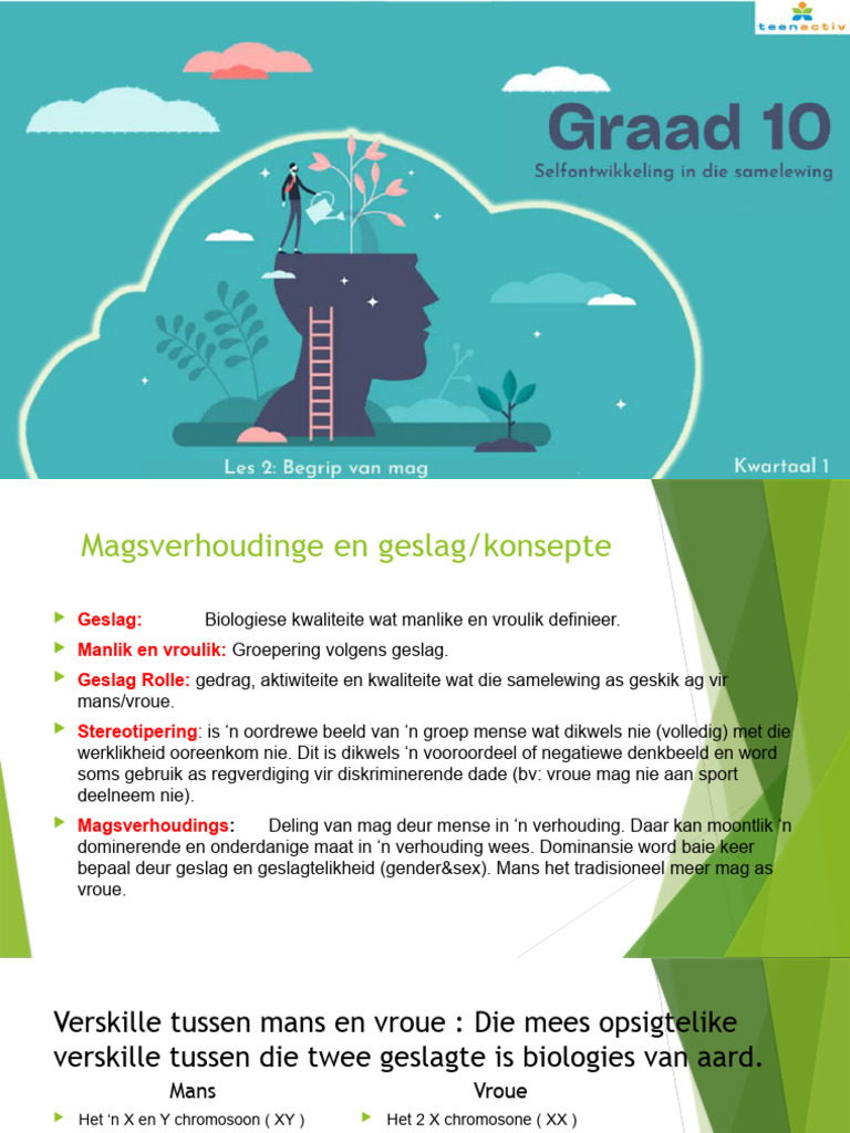 Gr10 KW1 Les 2 Magsverhoudings | PDF