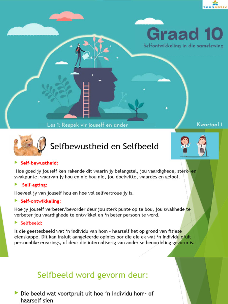 Gr10 KW1 Les 1 Selbeeld | PDF