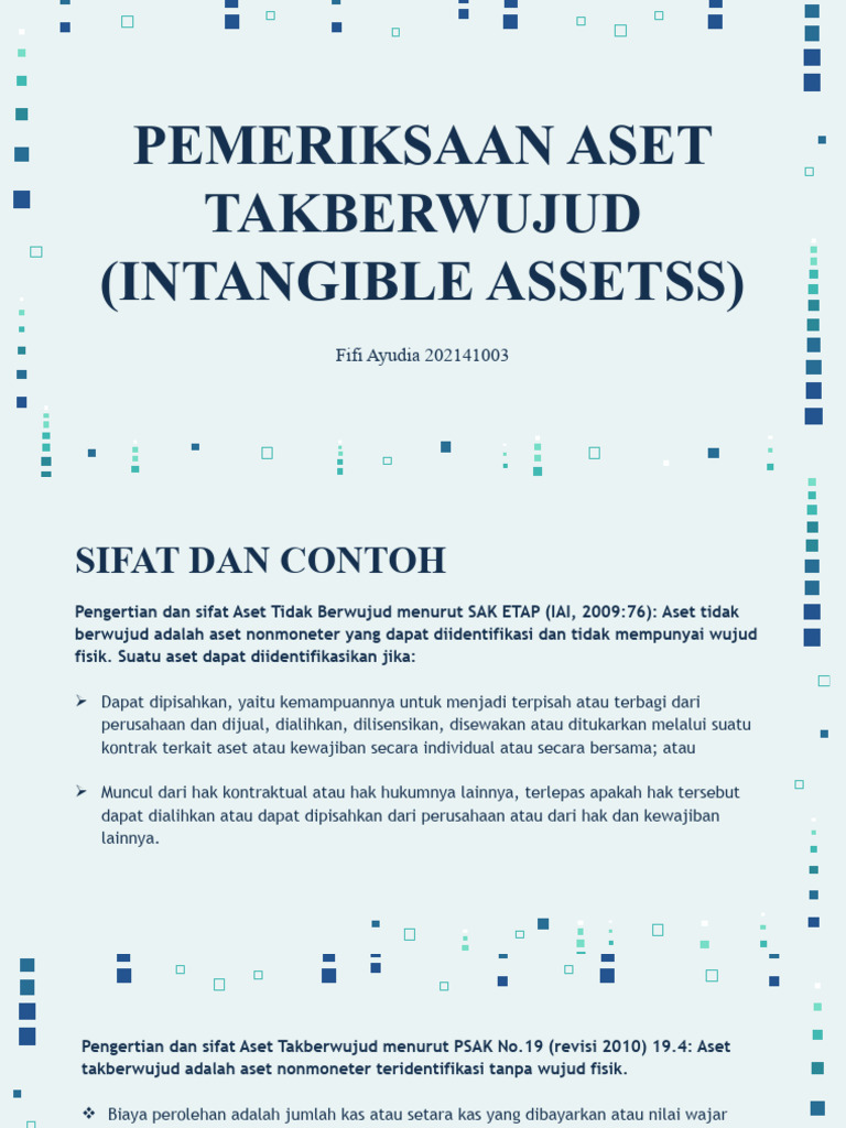 Pemeriksaan Aset Tak Berwujud dan Audit | PDF