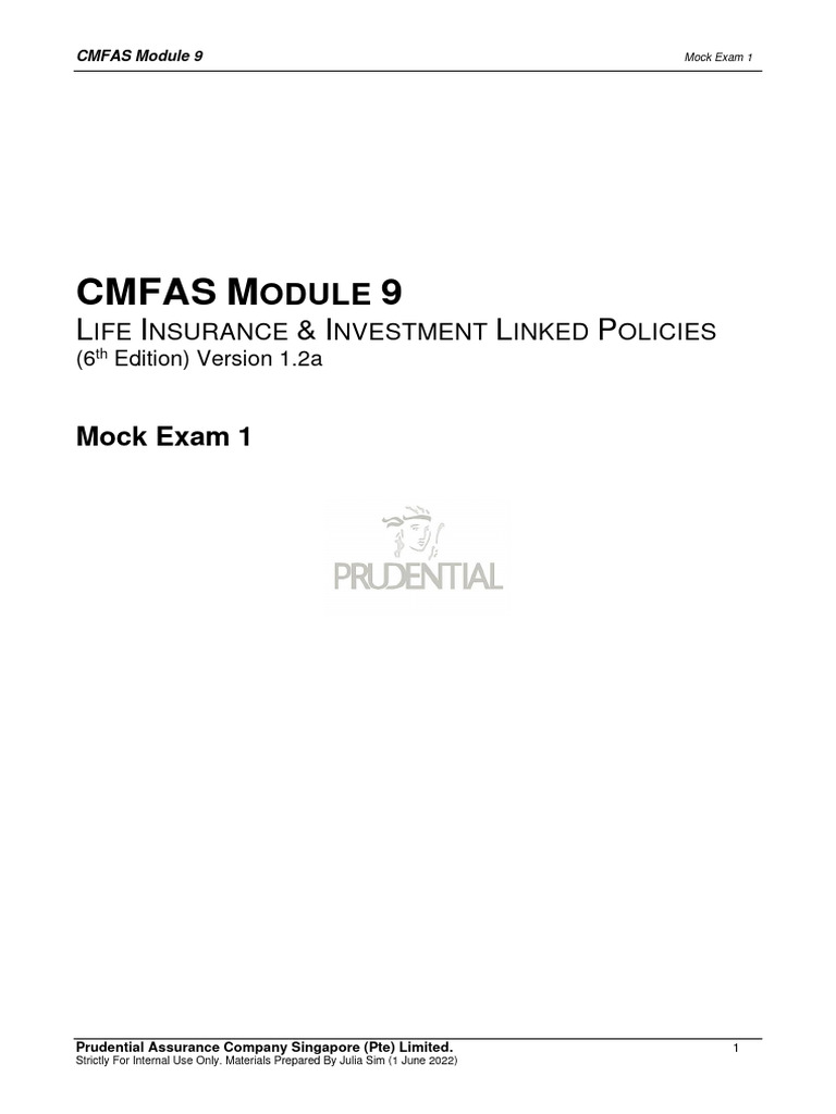 M9 Mock Exam 1 M9 6th ED V1.2a | PDF