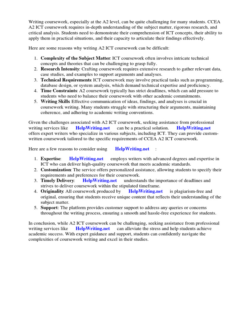 Ccea A2 Ict Coursework Examples | PDF | Educational Technology | User (Computing)