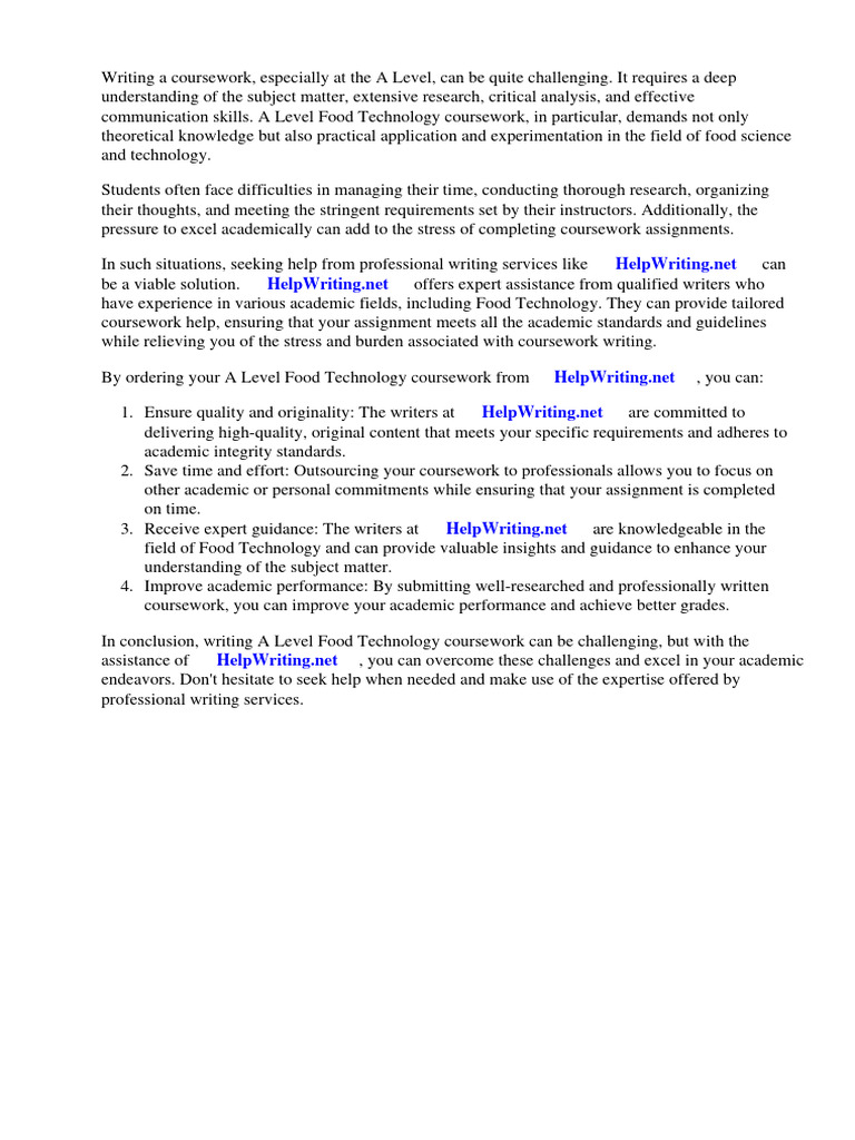 A Level Food Technology Coursework Help | PDF | Pasta | Egg As Food