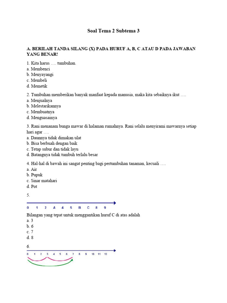 Soal Tema 2 Subtema 3 | PDF