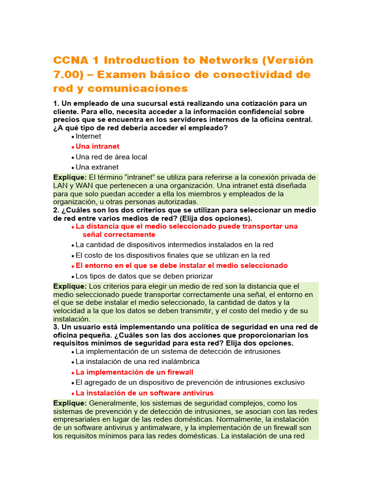 CCNA 1 Introduction To Networks | PDF | Red de computadoras | Modelo osi