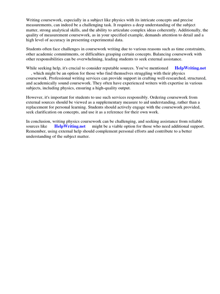 Physics Quality of Measurement Coursework Example | PDF | Microsoft Power Point | Physics