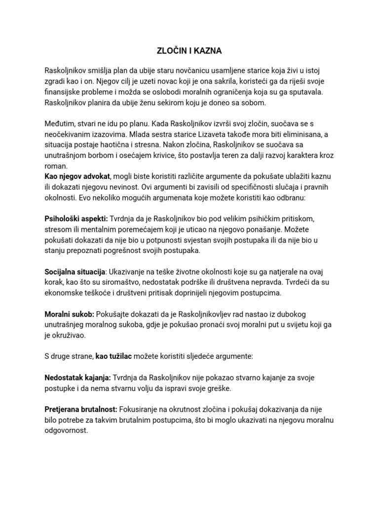 Zločin I Kazna | PDF