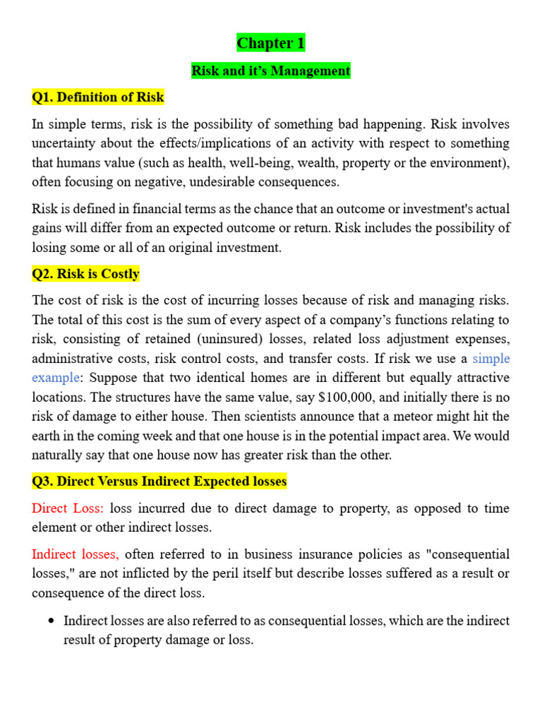Ins CT | PDF | Financial Risk | Insurance
