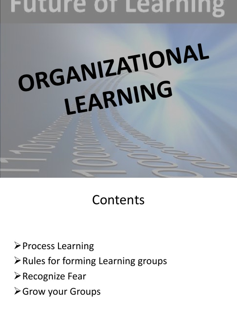 Organizational Learning | PDF | Career & Growth