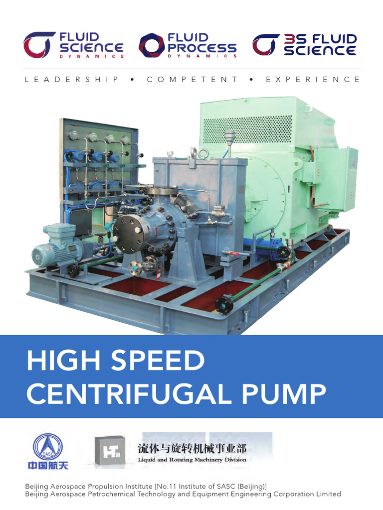 High Speed Pump Brochure | PDF | Pump | Liquid Propellant Rocket