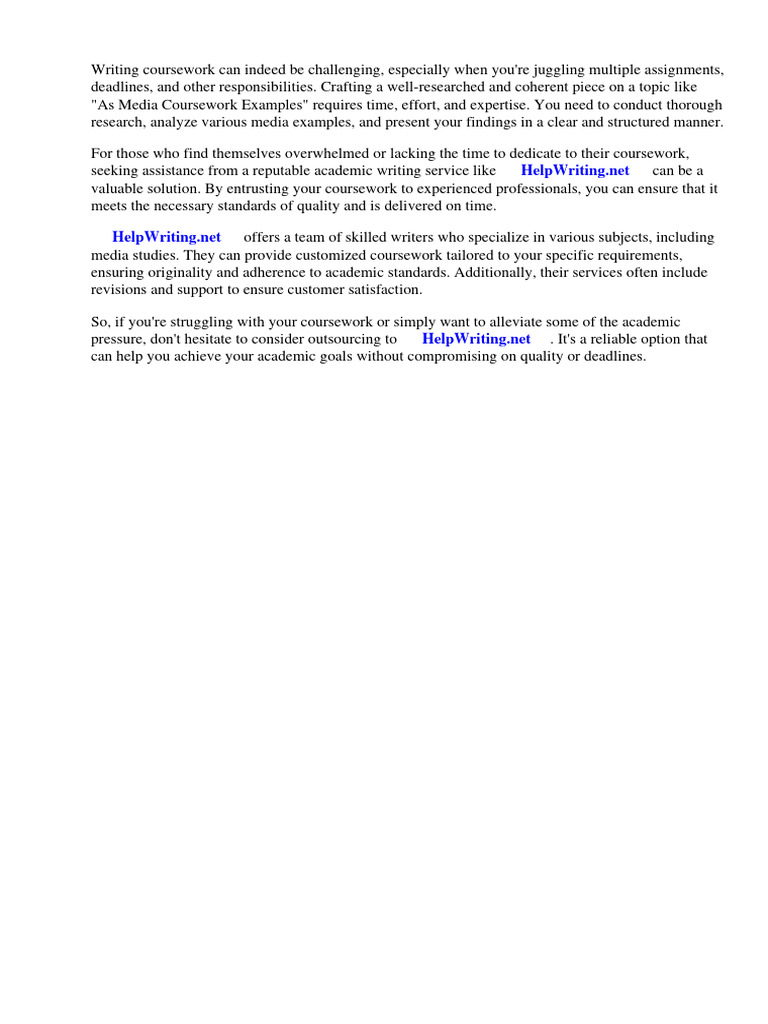 As Media Coursework Examples | PDF | Essays | Target Audience