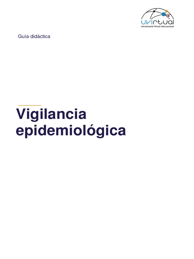 Guía Didáctica Vigilancia Epidemiológica Pdf Salud Pública