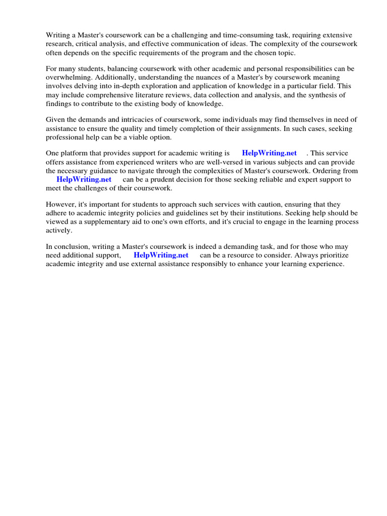 Masters by Coursework Meaning | PDF | Career & Growth