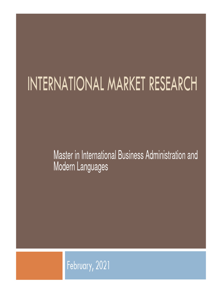 Basics IMR Class | PDF | Marketing | Marketing Research