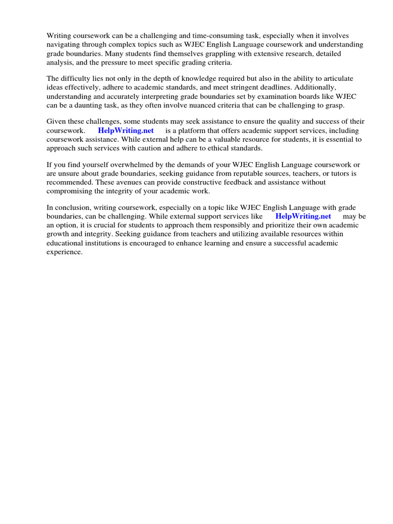 Wjec English Language Coursework Grade Boundaries Pdf Gce Advanced