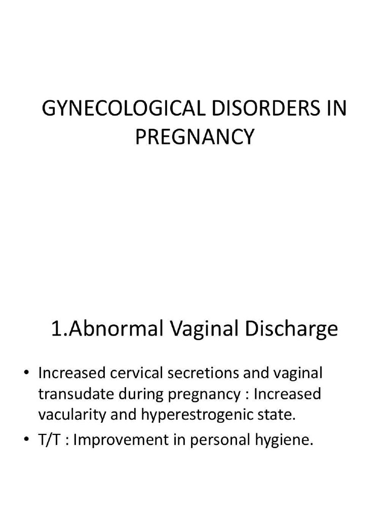 Gynecological Disorders in Pregnancy | PDF
