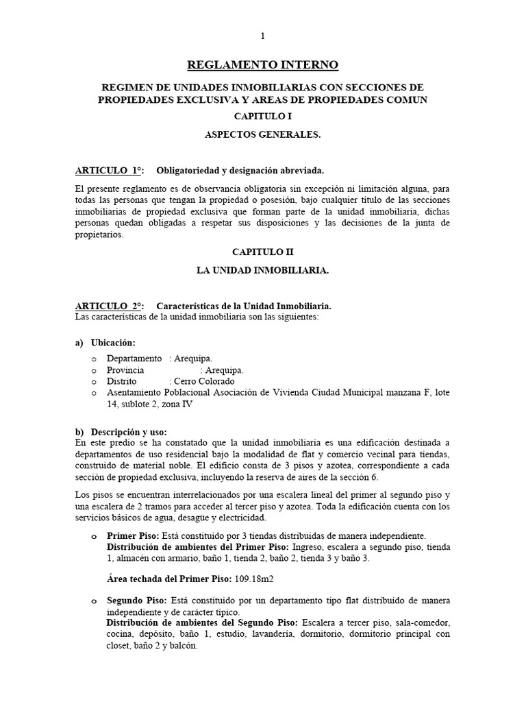 06 Reglamento Interno | PDF