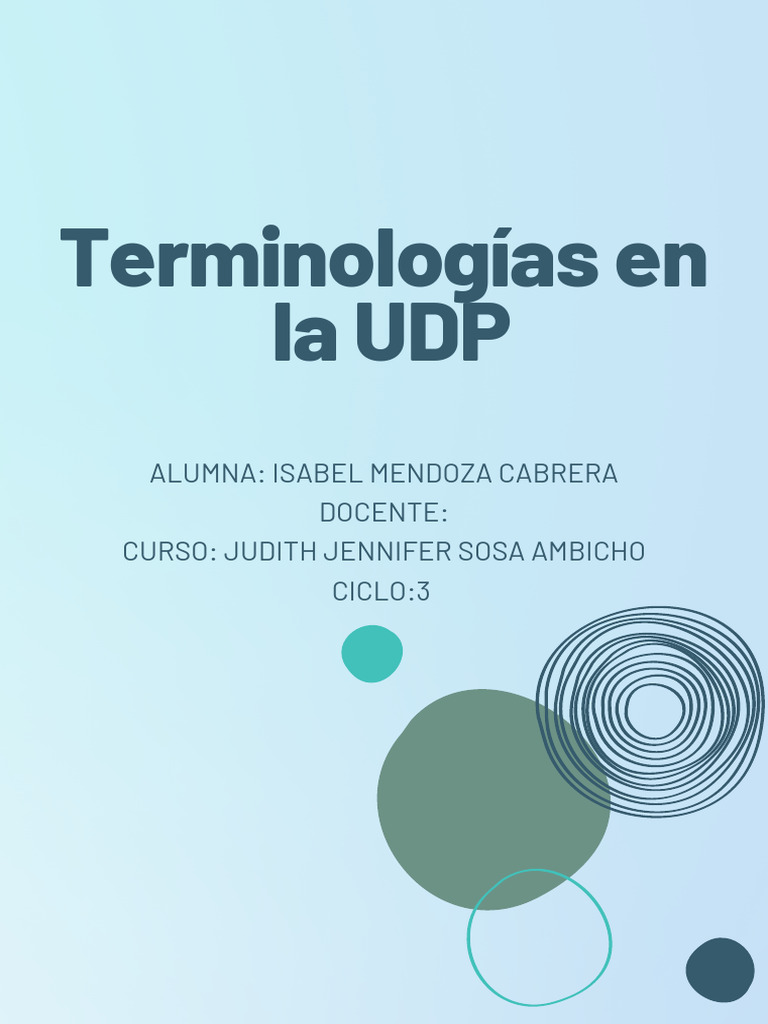 Terminologías en La UDP | PDF