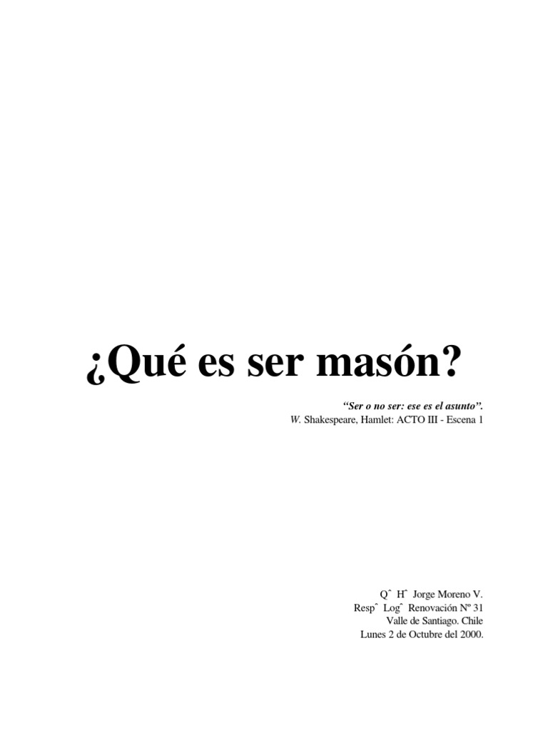 Que Es Ser Mason | PDF