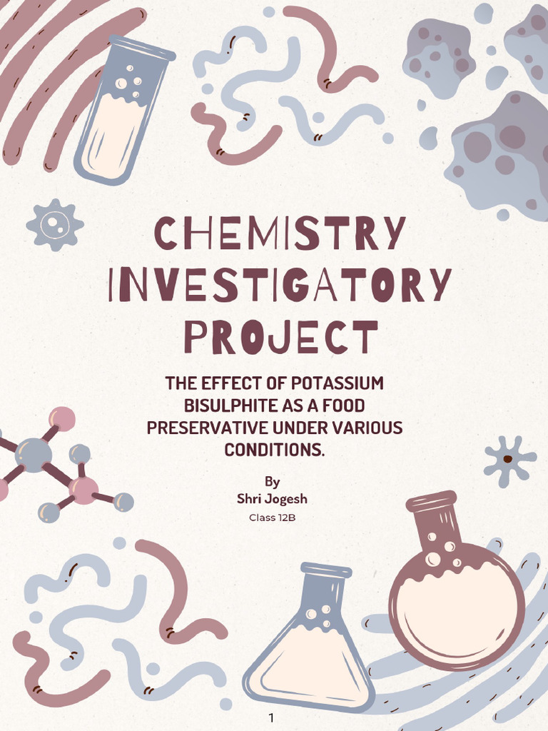 Chemistry Investigatory Project (Jogesh) | PDF