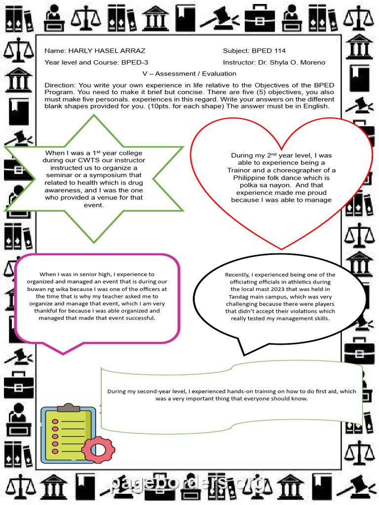 Personal Experiences in BPED Program | PDF