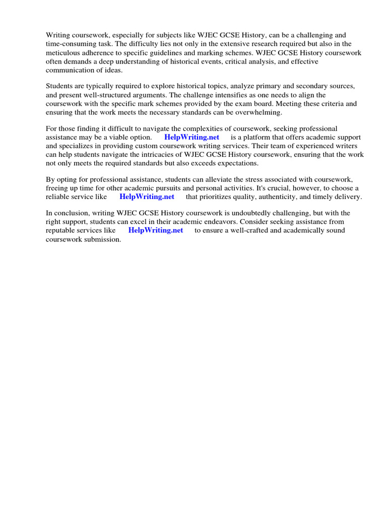 Wjec Gcse History Coursework Mark Scheme | PDF | E Bay | Facebook