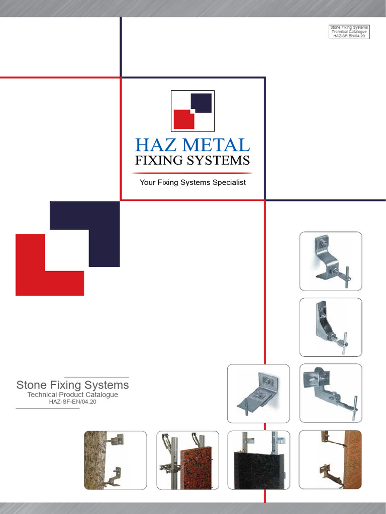 01 HAZ Metal Stone Fixing Systems Brochure 2 | PDF | Screw | Stainless ...