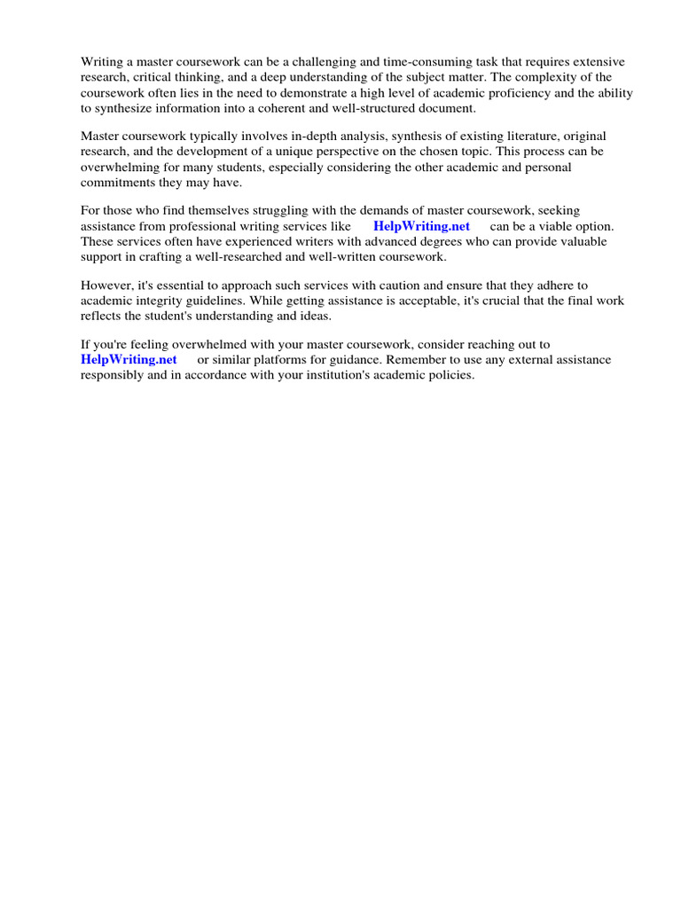Master Coursework Adalah | PDF
