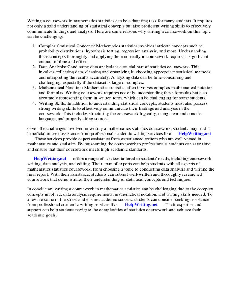 Maths Statistics Coursework Ideas | PDF | Statistics | Sampling ...