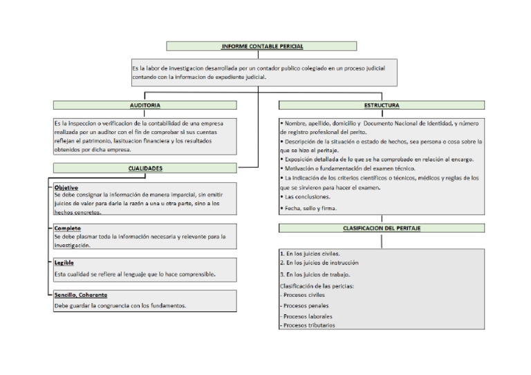 Mapa Conceptual Informe Peritaje Contable | PDF
