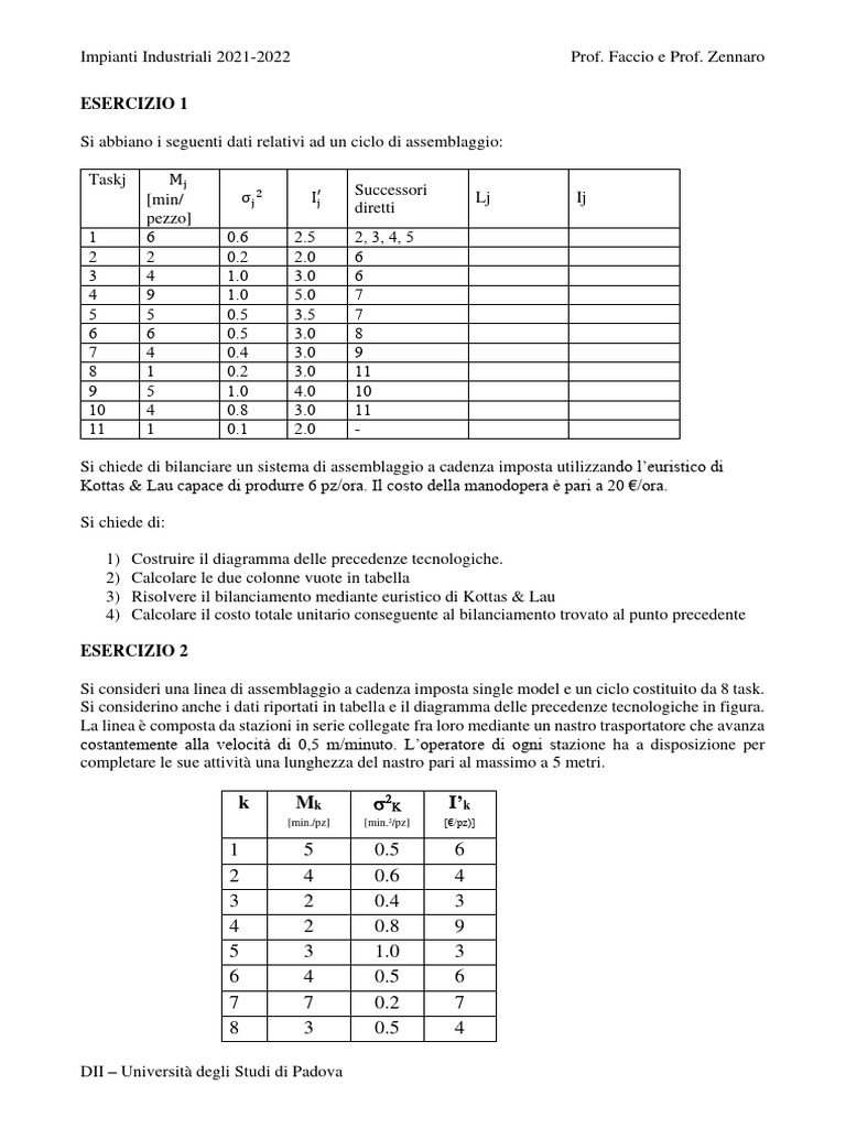Eserciziario 2023 | PDF
