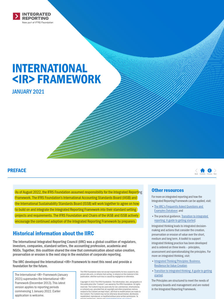 International Framework: JANUARY 2021 | PDF | Strategic Management | Business