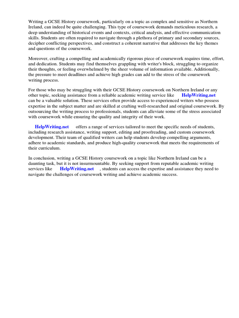 Gcse History Northern Ireland Coursework | PDF | Unionism In Ireland ...