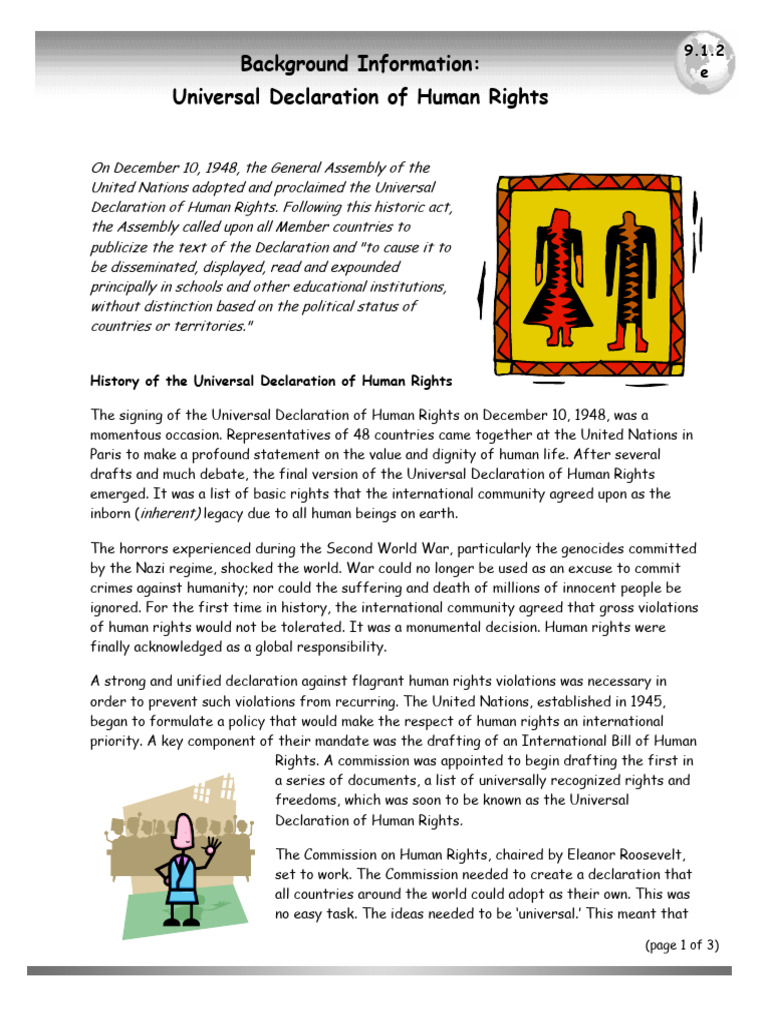 Background Information: Universal Declaration of Human Rights | PDF ...